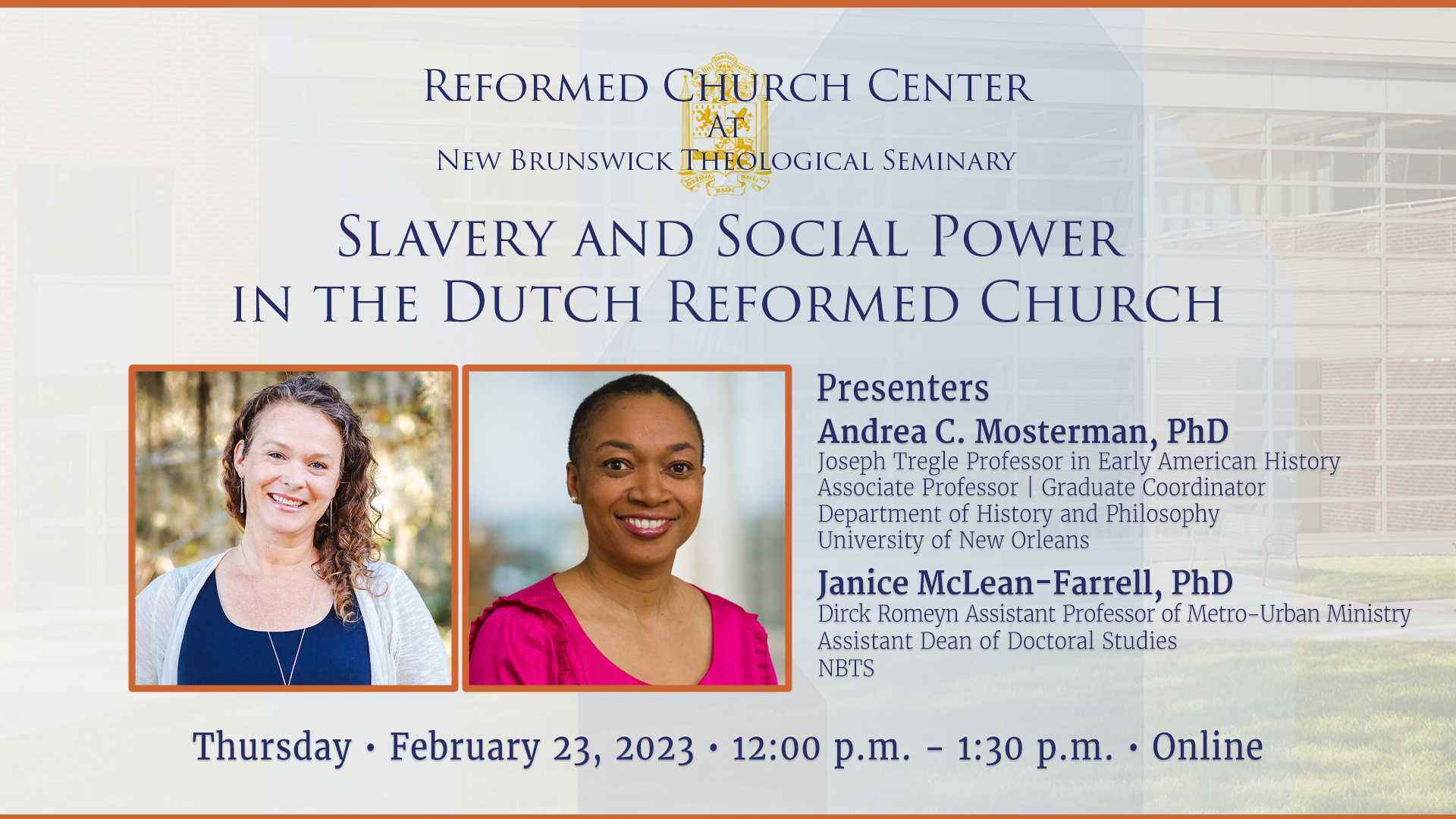 Smith Lecture – 2022-2023 – Slavery and Social Power in the Dutch ...